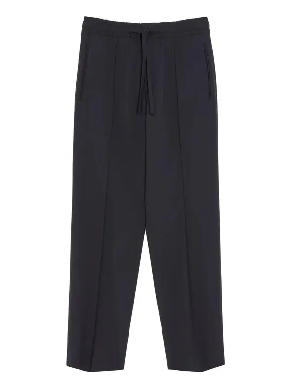 Valentino Garavani Mohair Wool Straight-leg Pants - Blu
