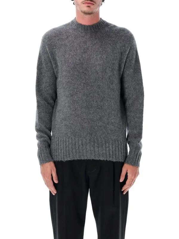 TOM FORD Brushed Cashmere Crewneck Sweater - Light Charcoal