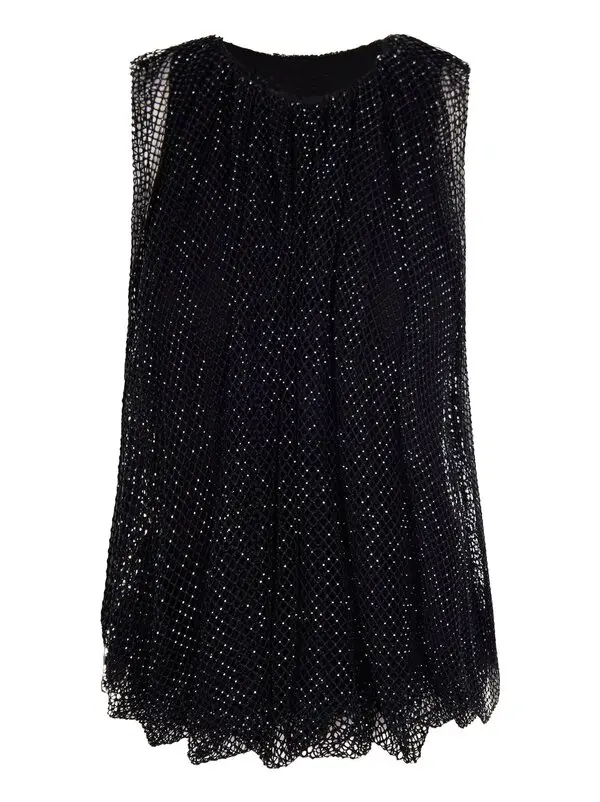 Sportmax Stretch Knit Seam-detail Top - Nero