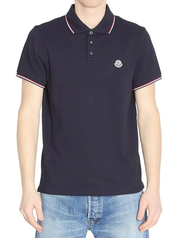 Moncler Ss Classic Polo - Blue