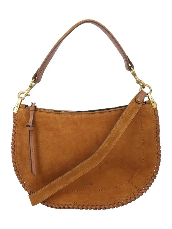 Isabel Marant Étoile Suede Calf Leather Shoulder Bag - Cognac