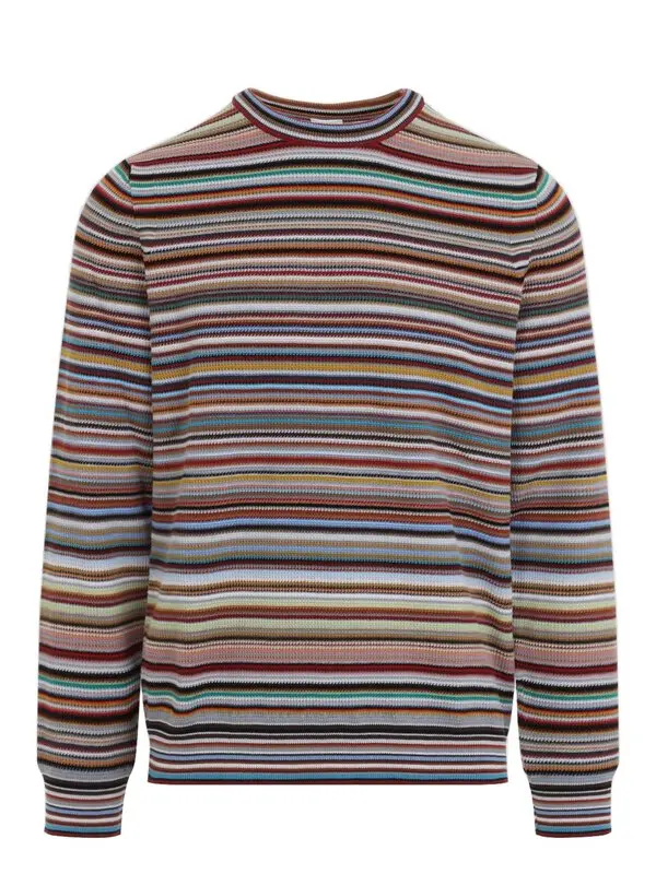 Paul Smith 100% Cotton Round-neck Sweater - Multicolour