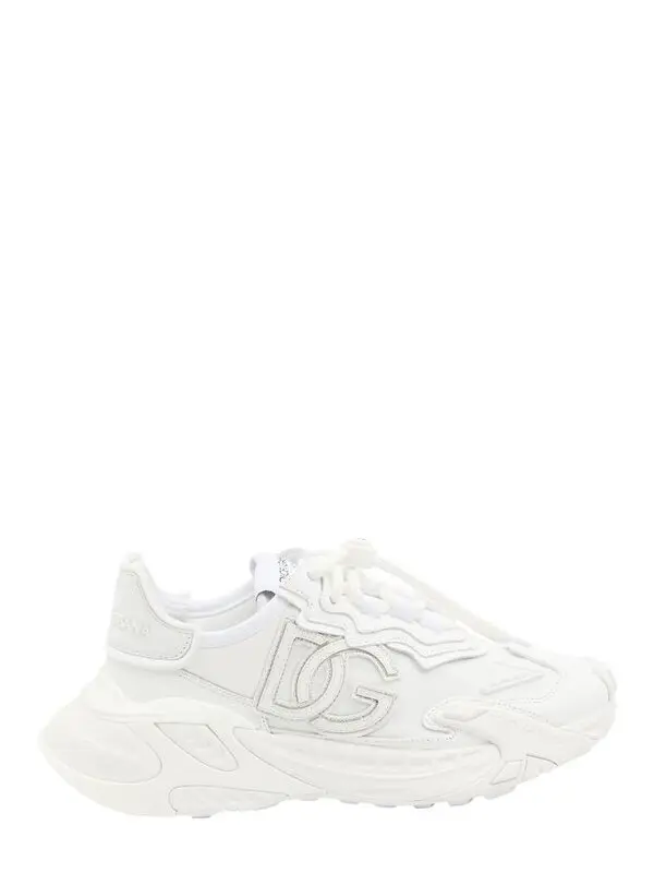 Dolce & Gabbana White Leather Lace-up Sneakers - Biancobian