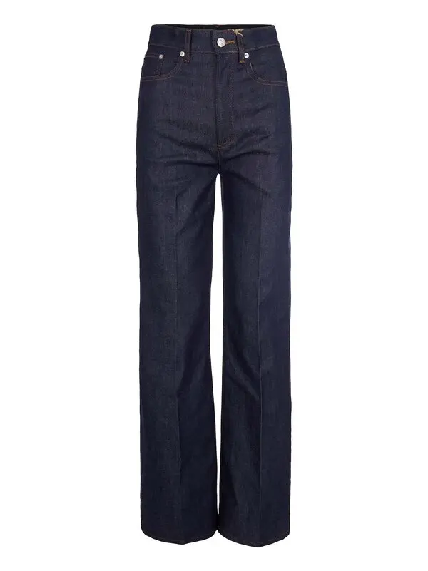 A.p.c. High-rise Wide-leg Jeans - Indigo