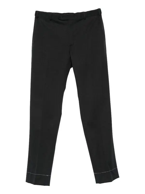 Brioni Cotton Tailored Trousers - Blue