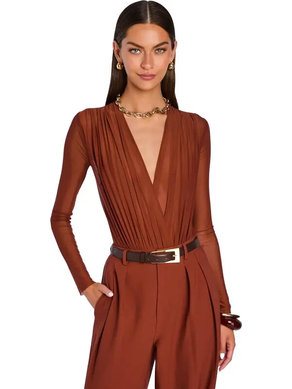 SEROYA Agnes Bodysuit - Copper Clay