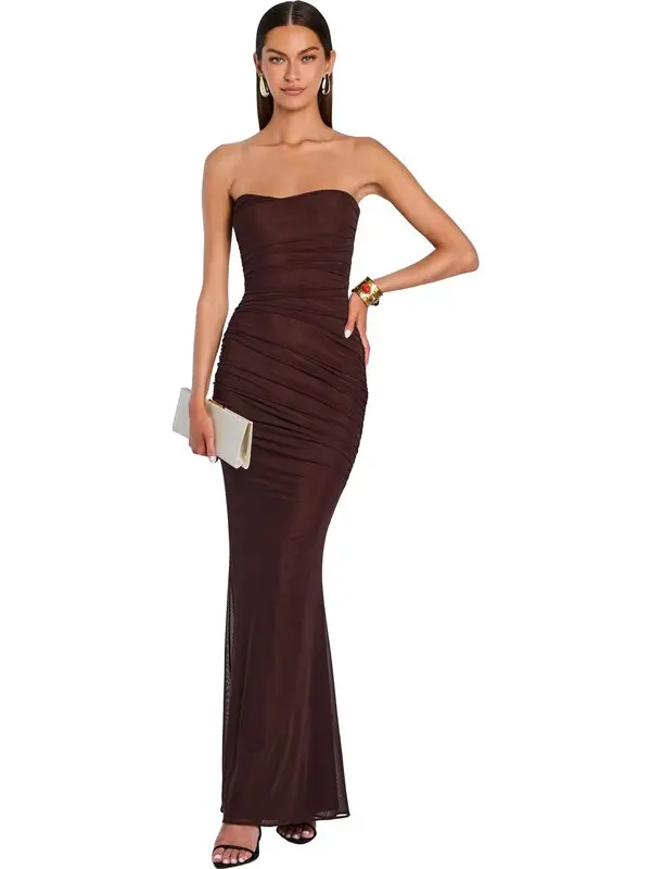 Retrofete Isadore Strapless Gown - Walnut