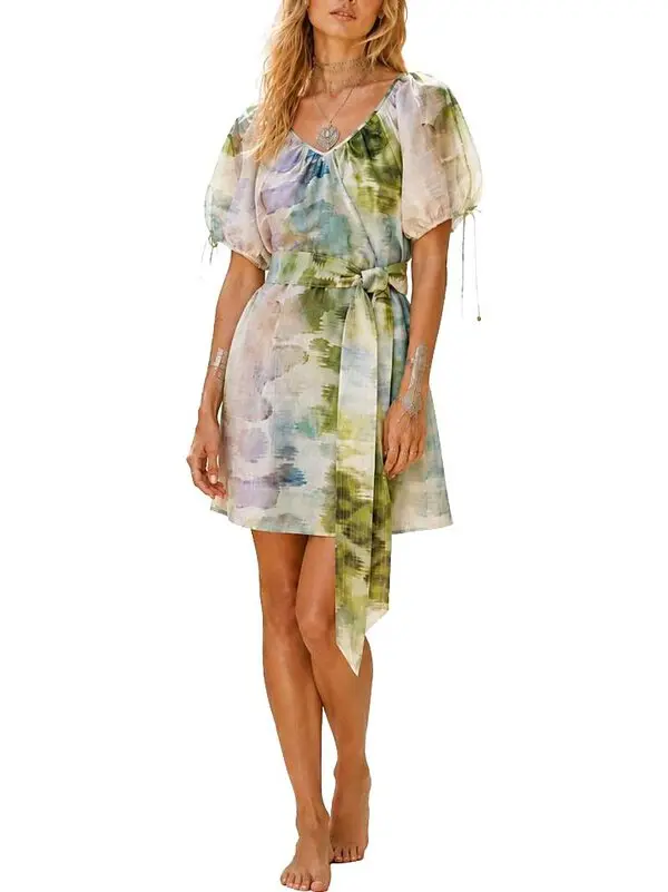 Calypso St. Barth Sasha Silk Dress - Water