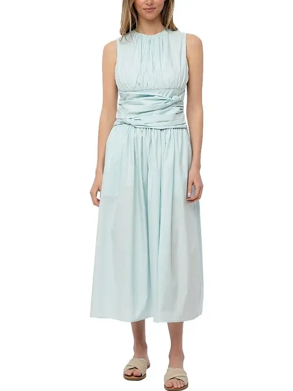 THE BURGESS COLLECTION Elena Midi Dress - Sky