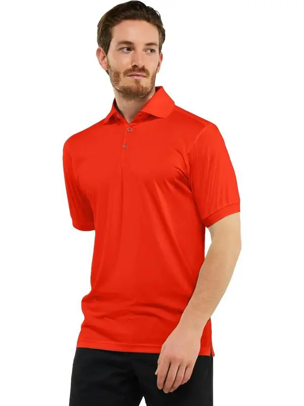 MIO MARINO Lightweight Performance Stretch Golf Polo Shirt - Red