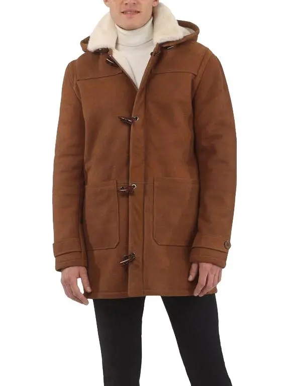 Gorski Genuine Shearling Parka - Cognac Pattern/white