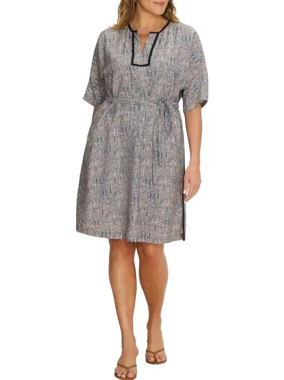 NIC+ZOE Sun Speckle Devon Trimmed Dress - Neutral Multi