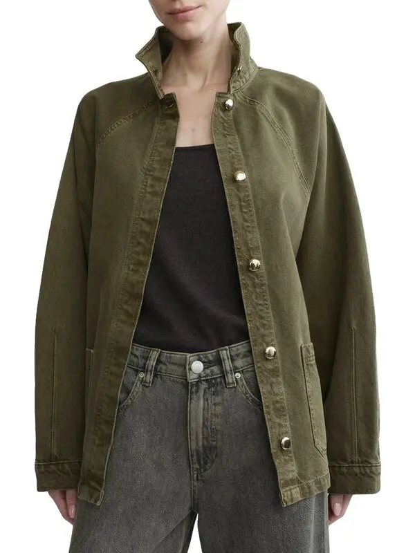 DL1961 Shiloh Utility Jacket With Stand Collar - Pine