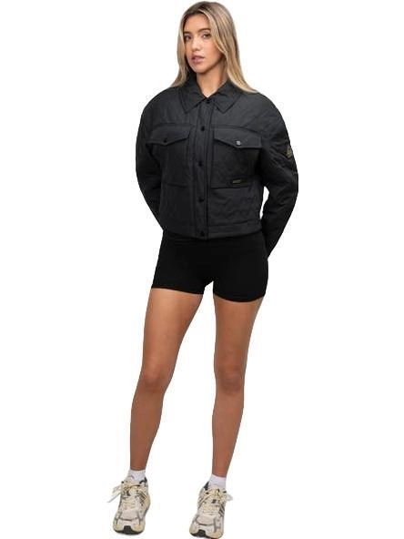 JACK1T Eden Quilted Shirt Jacket - Black