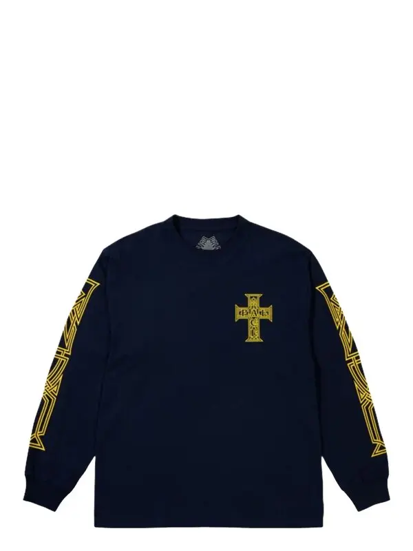 PALACE Y So Cross Long-sleeve T-shirt - Navy