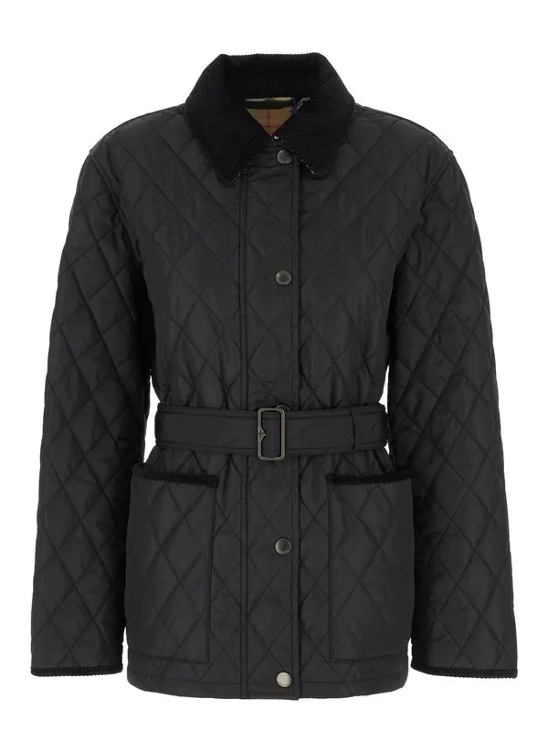 Burberry Quilted Belted Jacket - Multicolor