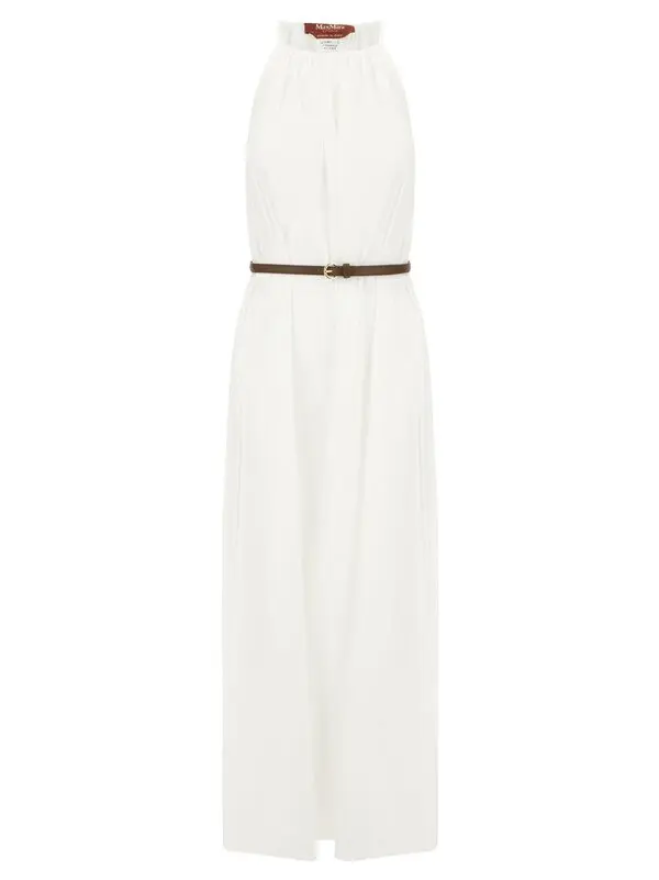 Max Mara Belted Halter Neck Dress - Multicolor