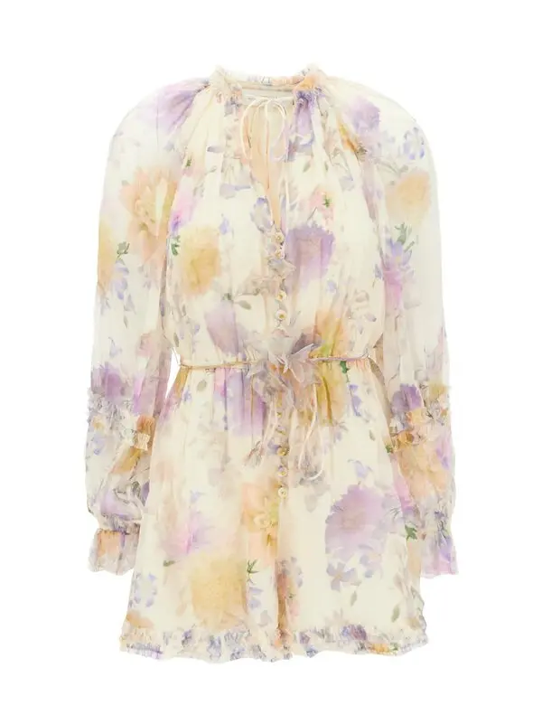 Zimmermann Printed Tie Detailed Dress - Multicolor