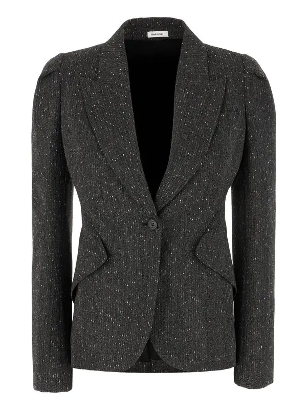 Alexander McQueen Tweed Blazer - Multicolor
