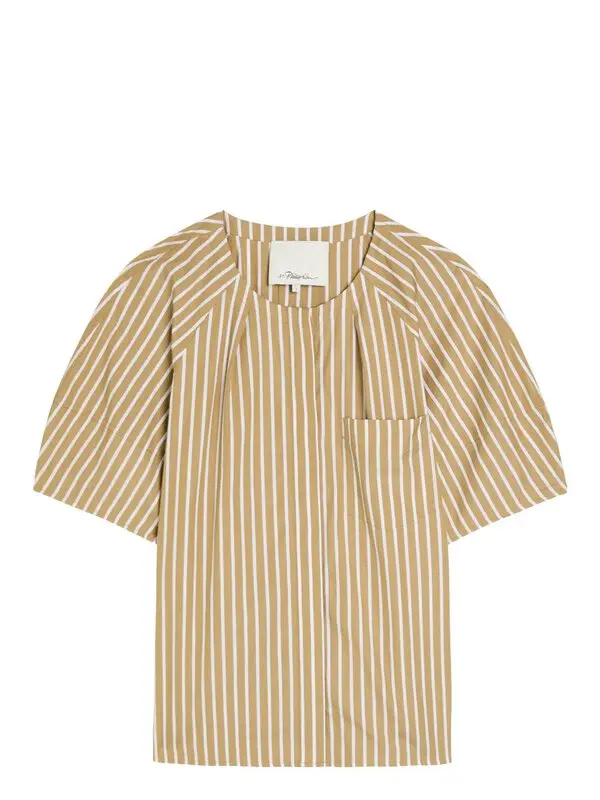 3.1 Phillip Lim Striped Cotton-poplin Shirt - Khaki