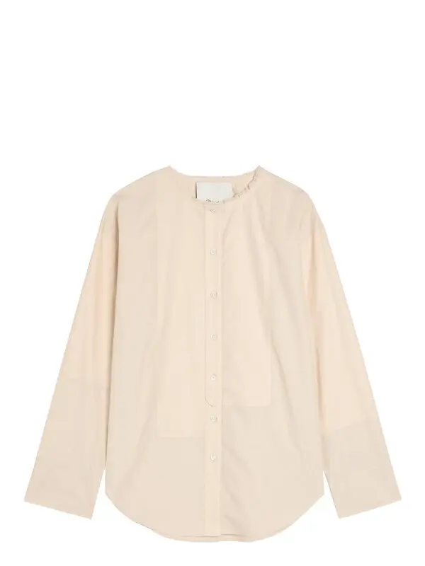 3.1 Phillip Lim Panelled Cotton-poplin Shirt - Stone
