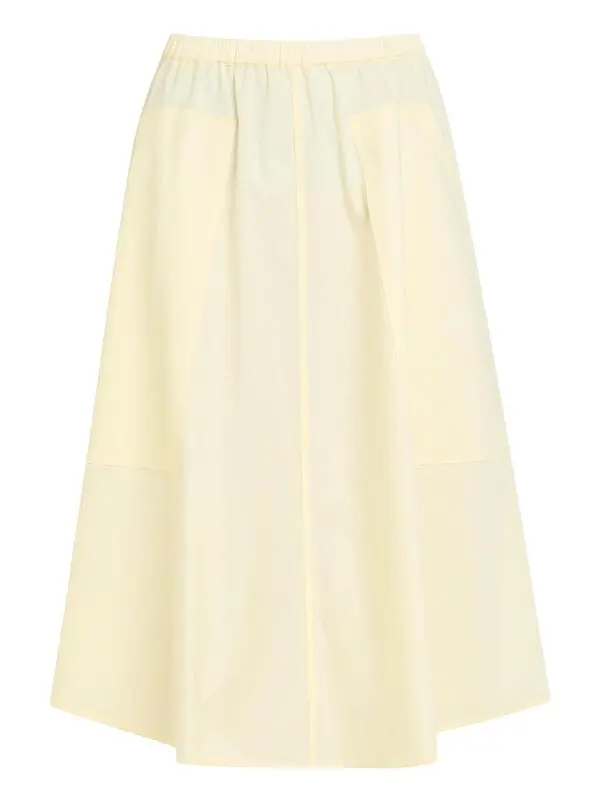 Vince Cotton Poplin Midi Skirt - Yellow