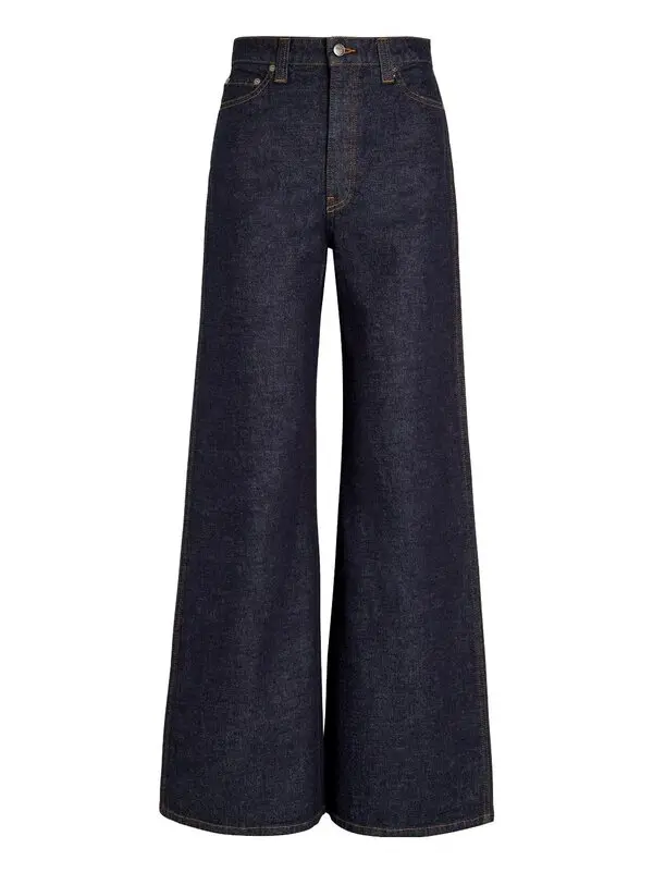 Khaite Dane Wide-leg Jeans - Indigo