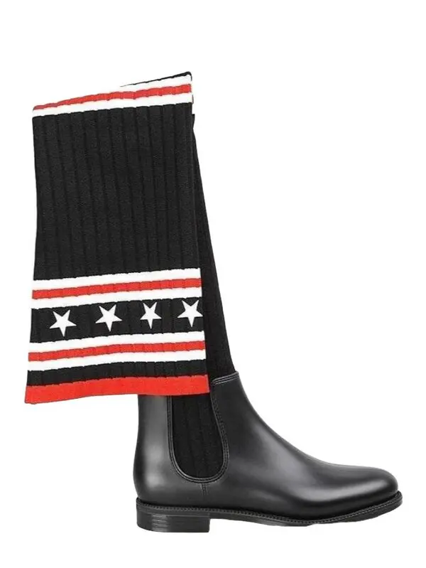 Givenchy Logo Sock Boots - Black