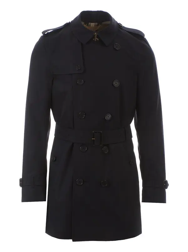 Burberry The Kensington Mid-length Trench Coat - Black