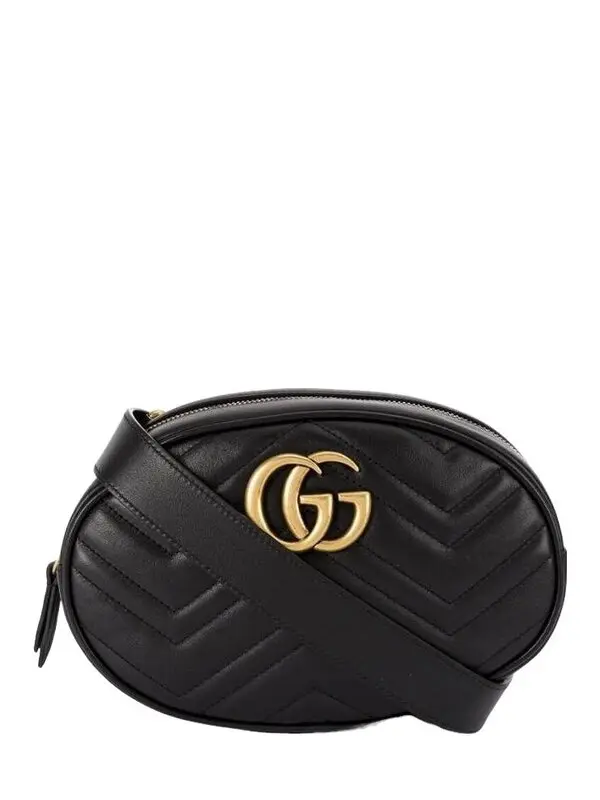 Gucci Gg Marmont Quilted Belt Bag - Black