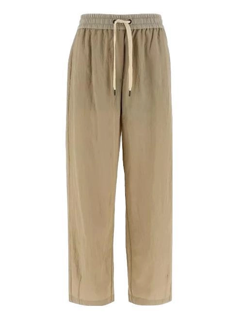 Brunello Cucinelli Straight-leg Drawstring Trousers - Nude