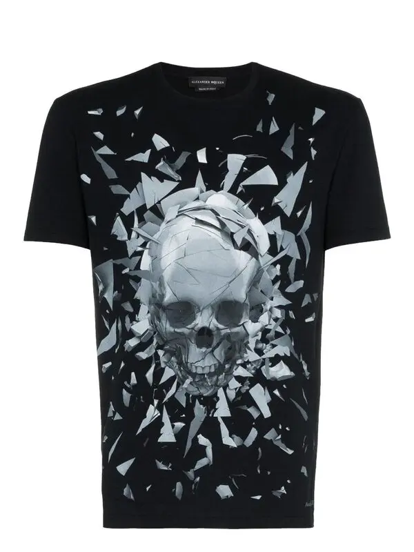 Alexander McQueen Skull Printed T-shirt - Black