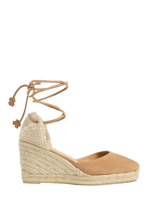 CastaÑer Carina 80mm Wedge Espadrilles - Nude