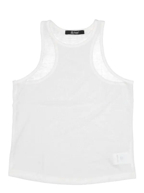 Lela Rose Cotton Jersey Tank Top - White