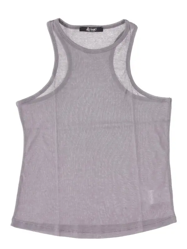 Lela Rose Sleeveless Mesh Tank Top - Grey