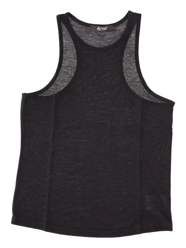 Lela Rose Sleeveless Crewneck Tank Top - Black