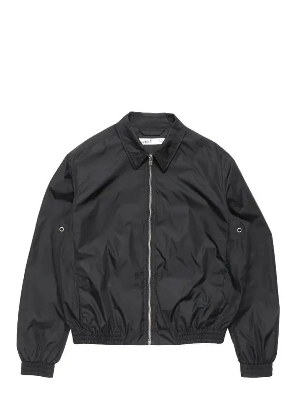 Acne Studios Zip-up Lightweight Jacket With Logo Detail - Black