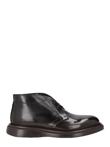 THE ANTIPODE Dark Leather Lace-up Ankle Boots - Brown