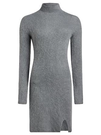 VICOLO Alpaca Wool Blend Mini Dress - Grey