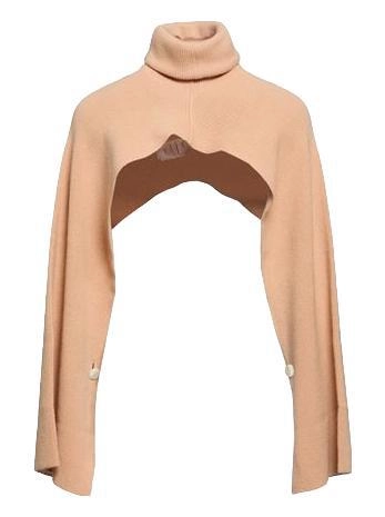 ANNA MOLINARI Wool & Cashmere Shrug - Beige