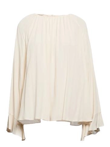KAOS Viscose Crewneck Long Sleeve Top - Cream