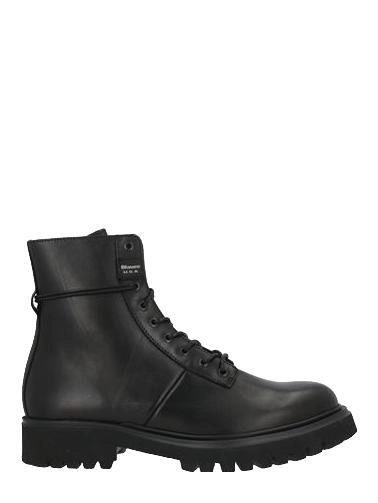 BLAUER. Leather Ankle Boots - Black