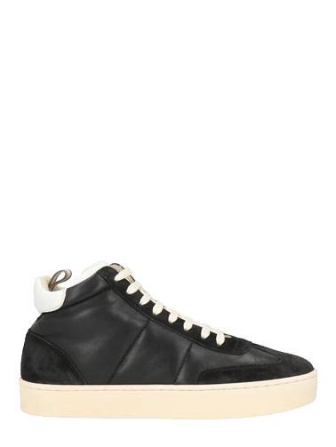 Officine Creative High Top Leather And Suede Sneakers - Black