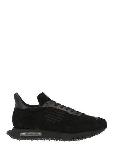 BEPOSITIVE Low-top Suede Sneakers With Embroidered Logo - Black