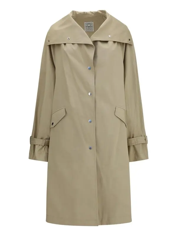 TOTEME Oversized Cotton Trench Coat - Beige