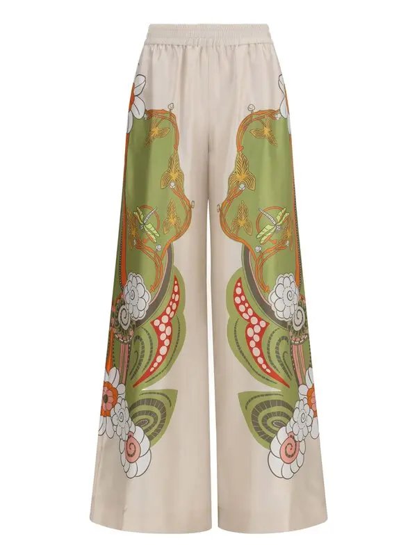 La DoubleJ Printed Ilk Palazzo Pant - Multicolour