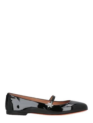 Santoni Patent Leather Mary Jane Ballet Flats - Black