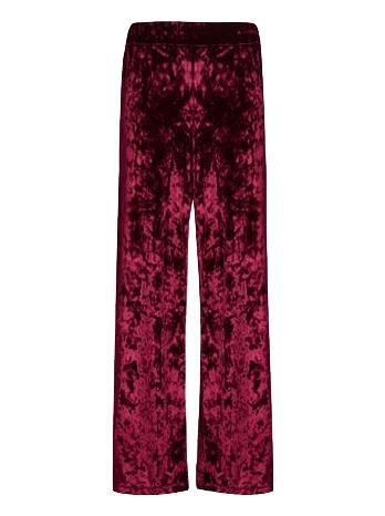 Momoni Garnet Wide-leg Chenille Pants - Red
