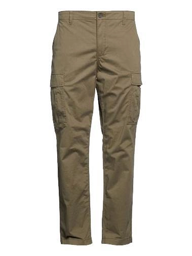 Timberland Cotton And Elastane Cargo Pants With Cow Leather Details - Green