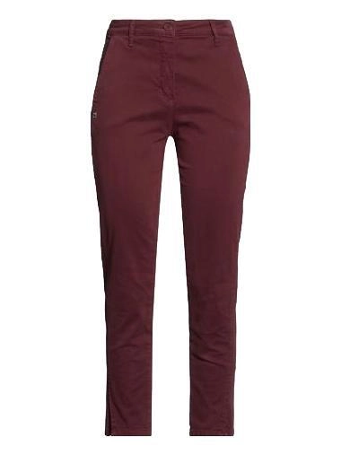 MANILA GRACE Cotton-elastane Straight-leg Pants - Red